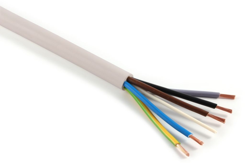 Kabel H05VV-F 5x4 (CYSY 5Cx4) PVC ohebný flexibilní bílý plášť | bbelektro.cz